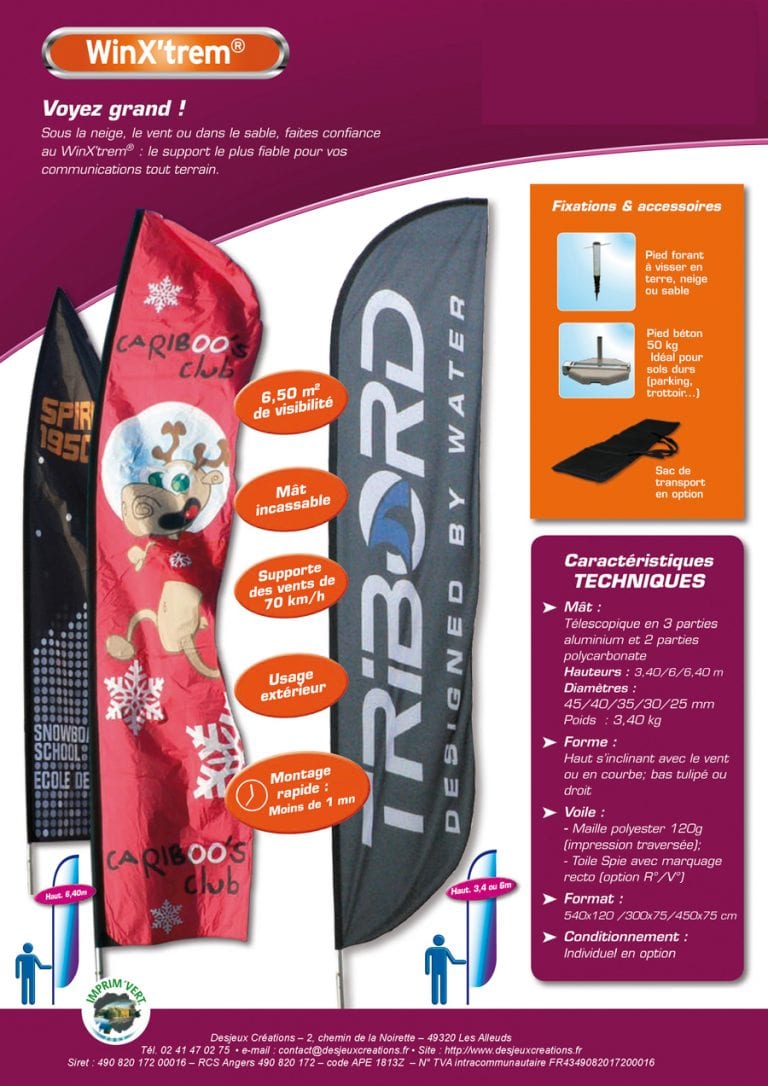 Voile publicitaire et Winflag pour une visibilité optimum